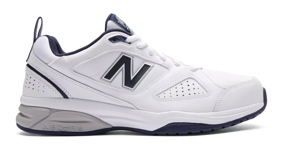 Men's White Wide Trainers | New Balance | Wide Fit Shoes